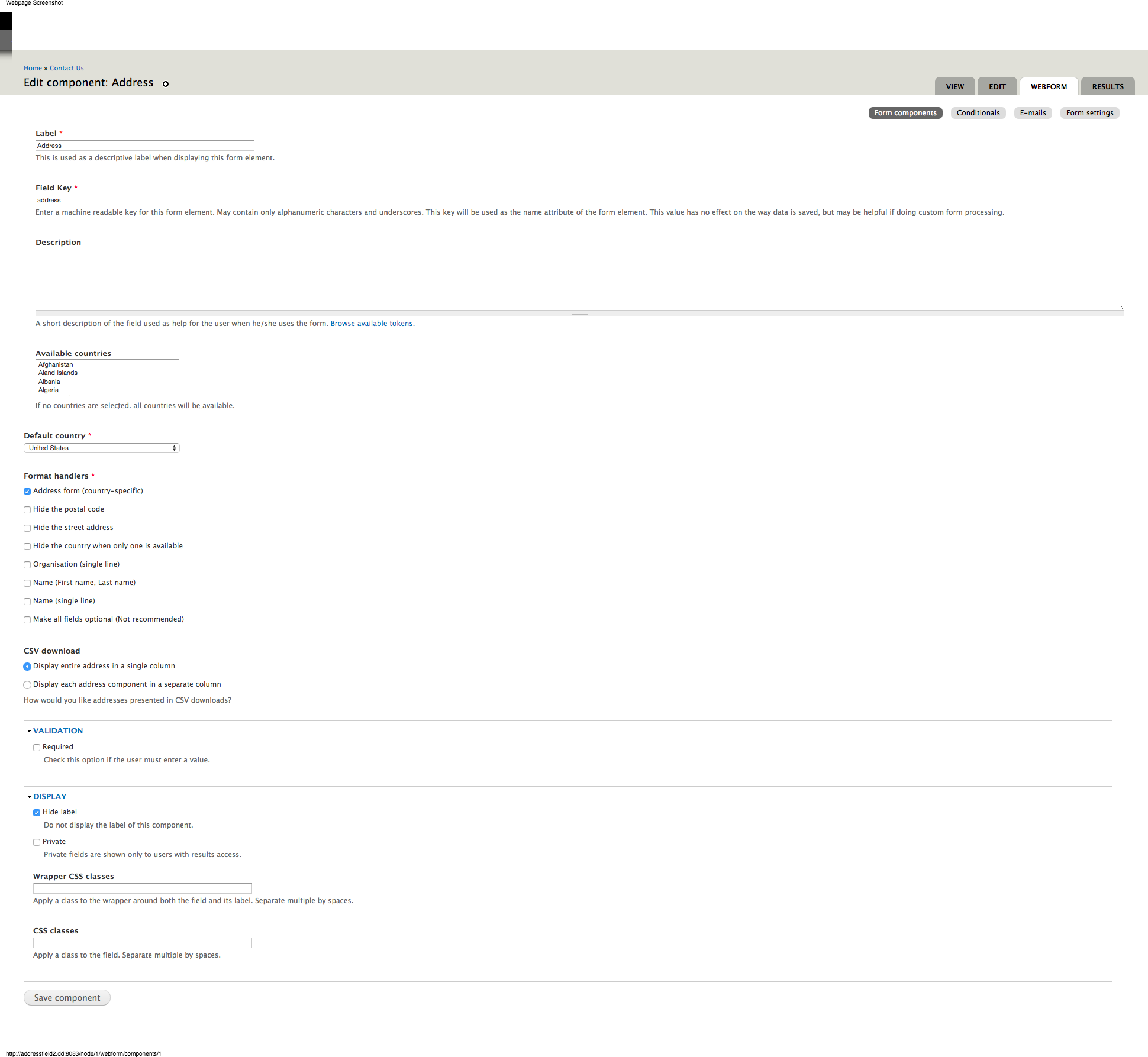 Webform integration omits several newer Addressfield features [#2413823] | Drupal.org